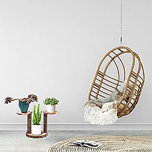 YARDWE Wood Cupcake Stand 3 Tier Tree Bark Server for Meats Cheeses Crackers Round Plant Stand Cake Display Riser Candle Holder Wedding Birthday Centerpiece Decor 12cm 17cm