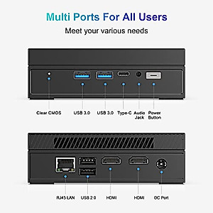 ALLIWAVA GX55 Mini PC Intel 11th Gen N5105(Up to 2.9GHz) Intel UHD Graphics Mini Computer,16GB RAM DDR4 512GB NVMe SSD Micro Desktop pc,2xHDMI and USB-C Triple 4K Outputs