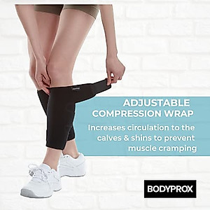 Bodyprox Calf Support Brace 2 Pack, Adjustable Shin Splint Compression Calf Wrap