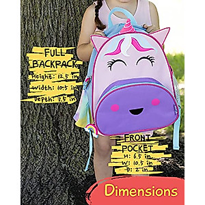 JOY2B Toddler Backpack for Girls and Boys - Unicorn Backpack for Girls and Boys - Kids Backpack for School Camp Travel - Preschool Backpack with Water Bottle Holder - Unstoppable Unicorn