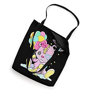 Kawaii Pastel Goth Witchy Bear Balloons Cute Creepy Bear Tote Bag