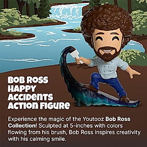Youtooz Bob Ross Happy Accidents Action Figure, Bob Ross Figure 5" Vinyl Figure Bob Ross Collection