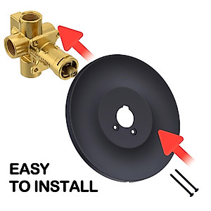 Escutcheon Plate Compatible with Moen 16090, Chateau Collection Escutcheon Replacement for One-Handle Tub and Shower Faucets, Matte Black