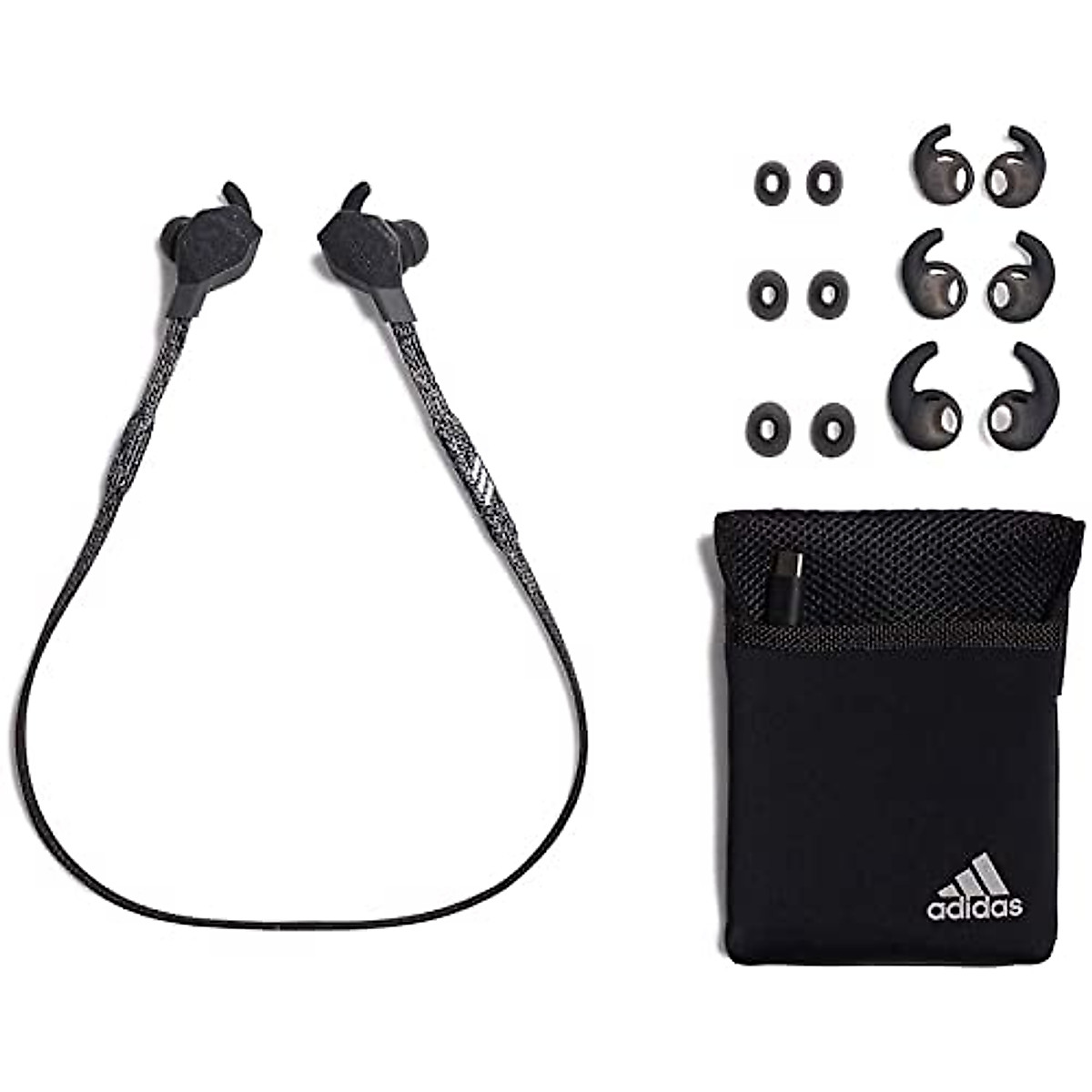 Adidas Wireless Bluetooth in-Ear Headphones - Sweat-Proof and Frictionless for Running (Night Grey)