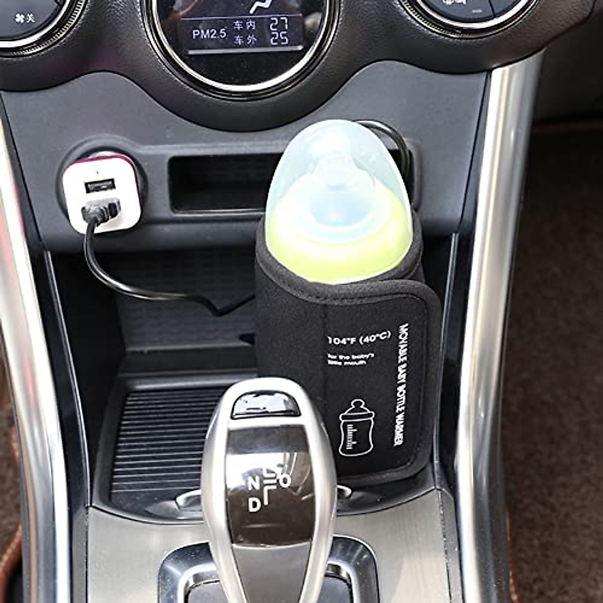 Kakalote 10V Car Baby Bottle Warmer,Portable Travel Milk Bottle Constant Temperature Feeding Bottle,USB Baby Bottle Warmer for Travel Camping(Size:4.9x3.1inch)