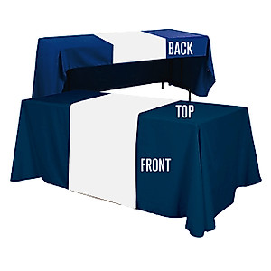 BannerBuzz Table Runner, Polyester Fabric, 170 GSM, Hot Knife Cut Finishing, Full Color, 1440DPI, Dye-Sublimation Printing (30" W X 72" H, White)