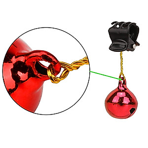 Konsait 20pcs Beard Ornaments Christmas Light Up Facial Hair Baubles Jingle Bells Beard Clips Beard Bulbs for Ugly Sweater Party Christmas Office Social Events New Year Festival Gift Christmas Decor