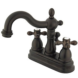 Elements of Design New Orleans EB1605AX Centerset Lavatory Faucet with Retail Pop-Up, 4-Inch, Oil Rubbed Bronze