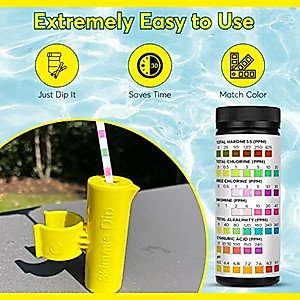 Skimmie Dip - The Convenient Pool Water Testing Attachment for The Skimmie Pole or Standard Size Pool Pole - Easy and Efficient Water Sample Collection and Testing