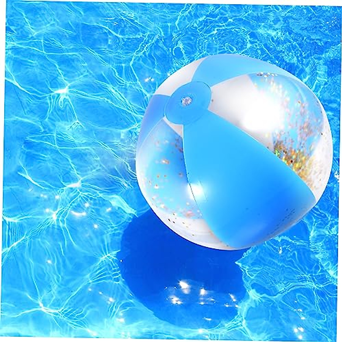 COOLHIYA 3pcs Glitter Beach Ball Beach Balls for Kids Mini Toys for Kids Pool Party Toys Pool Party Float Large Beach Ball Inflatable Glitter Beach Ball Water Inflatable Ball Football Child
