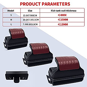 Fish Tank Magnetic Glass Cleaner, Magnetic Aquarium Glass Cleaner, Aquarium Magnet Cleaner with Detachable Scraper, Aquarium Glass Cleaner Magnet 【Floating - Scratch Free - Non Slip】 - M