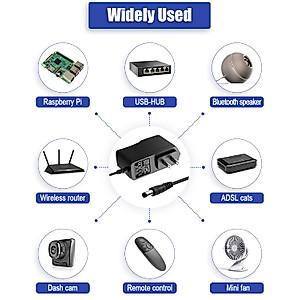 GMJYC 5V 1A 5W Adapter 120-240v AC/DC 5Volt 0.5A 0.8A 1A Power Supply with 5.5x2.5mm Tip for Monitor, USB Hubs, Keyboard, LED, Weight Scale, CCTV Security System, Sound Bar, Clocks, Radiator, Router