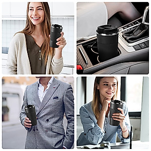 Travel Coffee Mug Spill Proof, Vacuum Insulated Coffee Mug 17oz Stainless Steel Travel Mug Double Wall Leak-Proof Reusable Coffee Tumbler for Keep Hot/Ice Coffee, Tea, and Beer