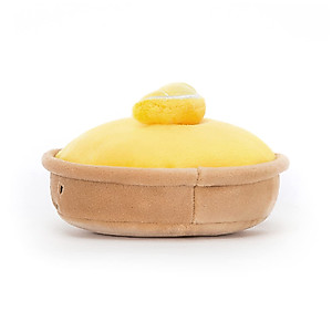 Jellycat Pretty Patisserie Tarte Au Citron Stuffed Toy, 4 inches | Pastry Plush | Great Gift Idea