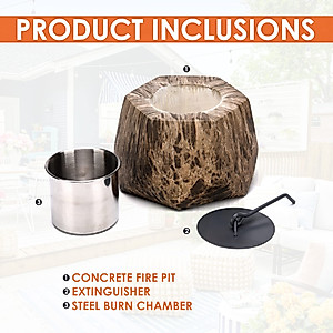 Tabletop Rubbing Alcohol Fireplace Indoor Outdoor Fire Pit Portable Fire Concrete Bowl Pot Fireplace