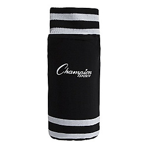 Champion Sports SL4B Youth Sock Style Soccer Shin Guards - Ages 4-6, Black, Small