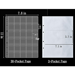 Ettonsun Coin Collection Book Holder for Collectors, 150 Pockets Coin Collecting Album & 240 Sleeves Paper Money Storage Case for Coin Currency Collection Supplies(150 coin pockets+240 bill pockets)