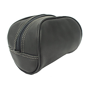 Piel Leather Cosmetic Bag, Saddle, One Size