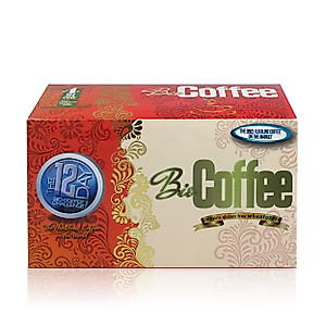 Bio Coffee- NEW! - First Organic Instant Non-dairy Alkaline Coffee (12 Sachet Box)