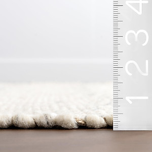 Rugs USA X Frenshe Interiors by Ashley Tisdale Hamptons Marled Tasseled Area Rug, 5x8, Ivory