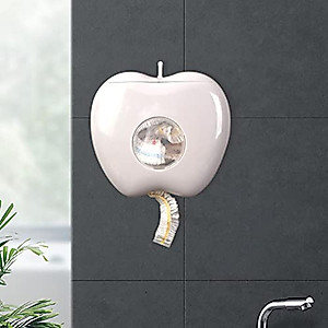 Zerodeko 3Pcs Wall Mount Plastic Bag Holder Apple Shaped Bag Organizer Garbage Bag Dispenser Plastic Wrap Storage Container for Kitchen Farmhouse