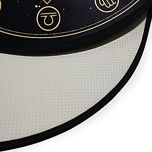 ALAZA Zodiac Sign Geometric Round Area Rug Non-Slip Floor Mat for Dorm Bedroom Living Room Home Decor 3ft Diameter