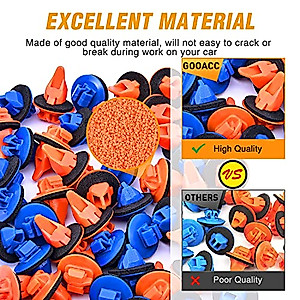 GOOACC 100pcs Fender Flare Clips Compatible for Toyota 4Runner FJ Cruiser Highlander RAV4 Tacoma, Replace 75495-35010 75397-35010