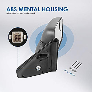 MOSTPLUS Power Heated Towing Mirror Compatible for 2002-2008 Dodge Ram 1500/2003-2009 Ram 2500 3500 with Manul Telescoping(Set of 2)