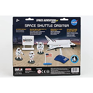 Daron Worldwide Trading Inc. Space Shuttle with Stand 3 Astronauts, American Flag and Kennedy Space Center Sign