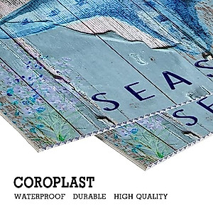 Nautical Beach Ocean Theme Underwater Starfish Yard Lawn Sign 18x24 Inch Summer Sea Animals Plants Personalized Yard Sign for Rent House Party Supplies Décor