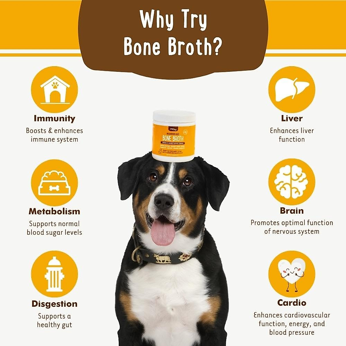 iHeartDogs Bone Broth and Advanced 8-in-1 Joint Supplement for Dogs Bundle