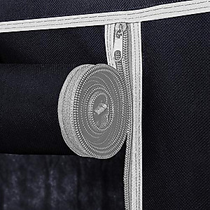 Sawandoo 10 Tiers Shoe Rack with Dustproof Cover Closet Shoe Storage Cabinet Organizer Black