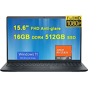 Dell Inspiron 15 3535 Business Laptop | 15.6" FHD Anti-glare | AMD 6-Core Ryzen 5 7530U Processor (>i7-1255u) | 16GB DDR4 512GB SSD | USB-C HDMI ExpressCharge Win11Prpo Black