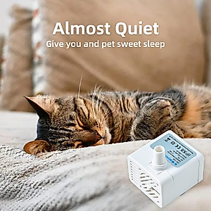 JEERAMIA Replacement Pump for 3L/101oz and 85oz/2.5L Cat Water Fountain Pet Water Dispenser, Ultra Quiet Long Lifespan Cat Fountain Pump