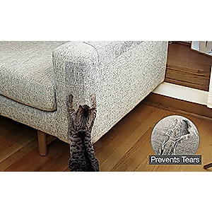 The Original LAMINET Deluxe Cat Scratch Shields - Protect Your Furniture with Our Deluxe Heavy Duty Furniture Scratch Shields - Set of 2 Heavy Duty Flexible Plastic Shields - (14L x 5.5W - INCHES)
