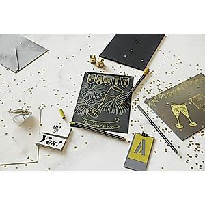 STABILO Metallic Premium Felt Tip Pen Pen 68 Metallic - Tin of 6 - Assorted Colours