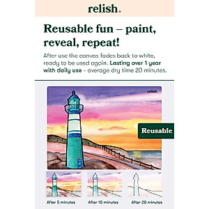 Relish Coastal Escape Aquapaints - Pack of 5 Reusable Water Painting Alzheimer’s & Dementia Activities, Products & Aids for Elderly