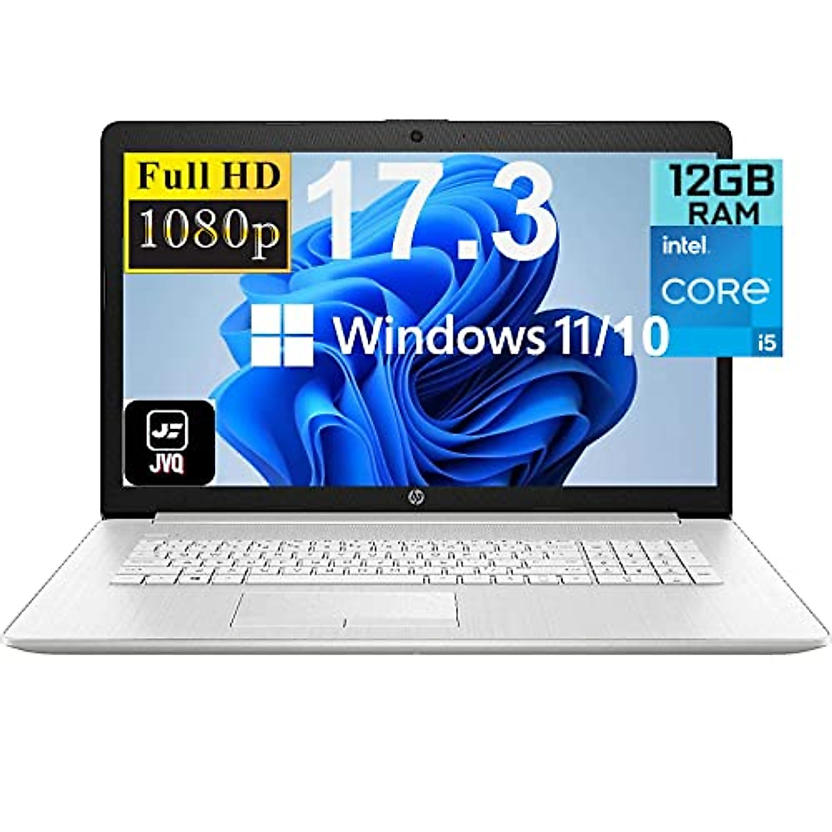2022 HP Pavilion 17 Laptop, 17.3" FHD IPS Display, 11th Gen Intel i5-1135G7(Up to 4.2GHz, Beat i7-10710U), 12GB RAM, 256GB PCIe SSD, Backlit Keyboard, HDMI, WiFi, Bluetooth, Webcam, Windows 10+JVQ MP