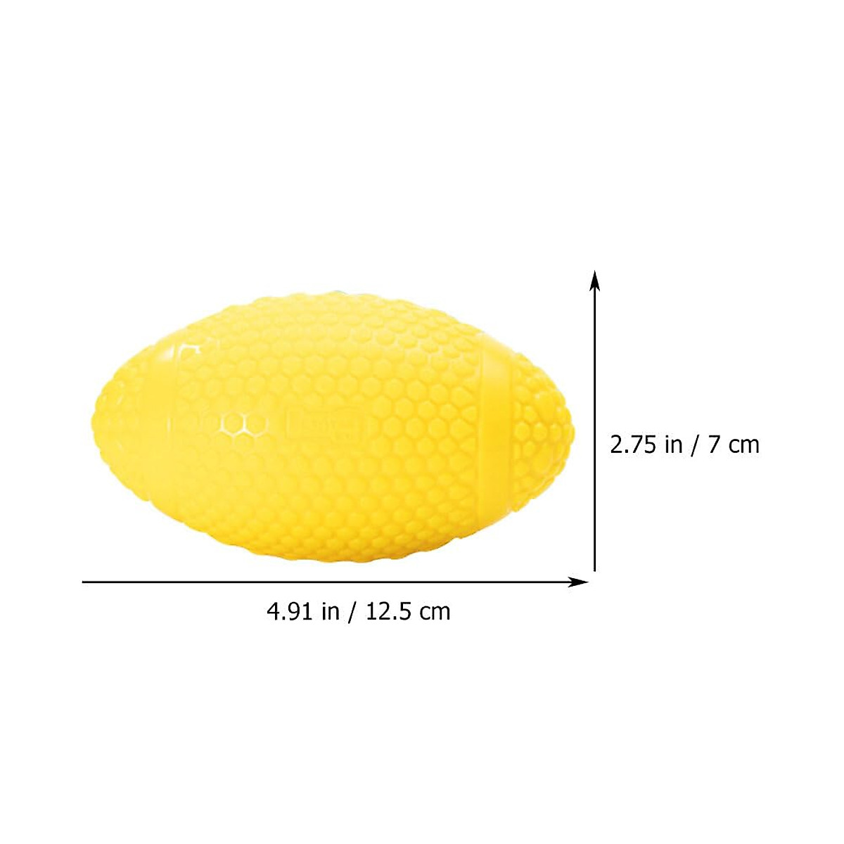 Yustery 2Pcs Dog Squeaky Balls Toys Plastic Rugby Football Toys Interactive Dog Toys Dog Bite Toys