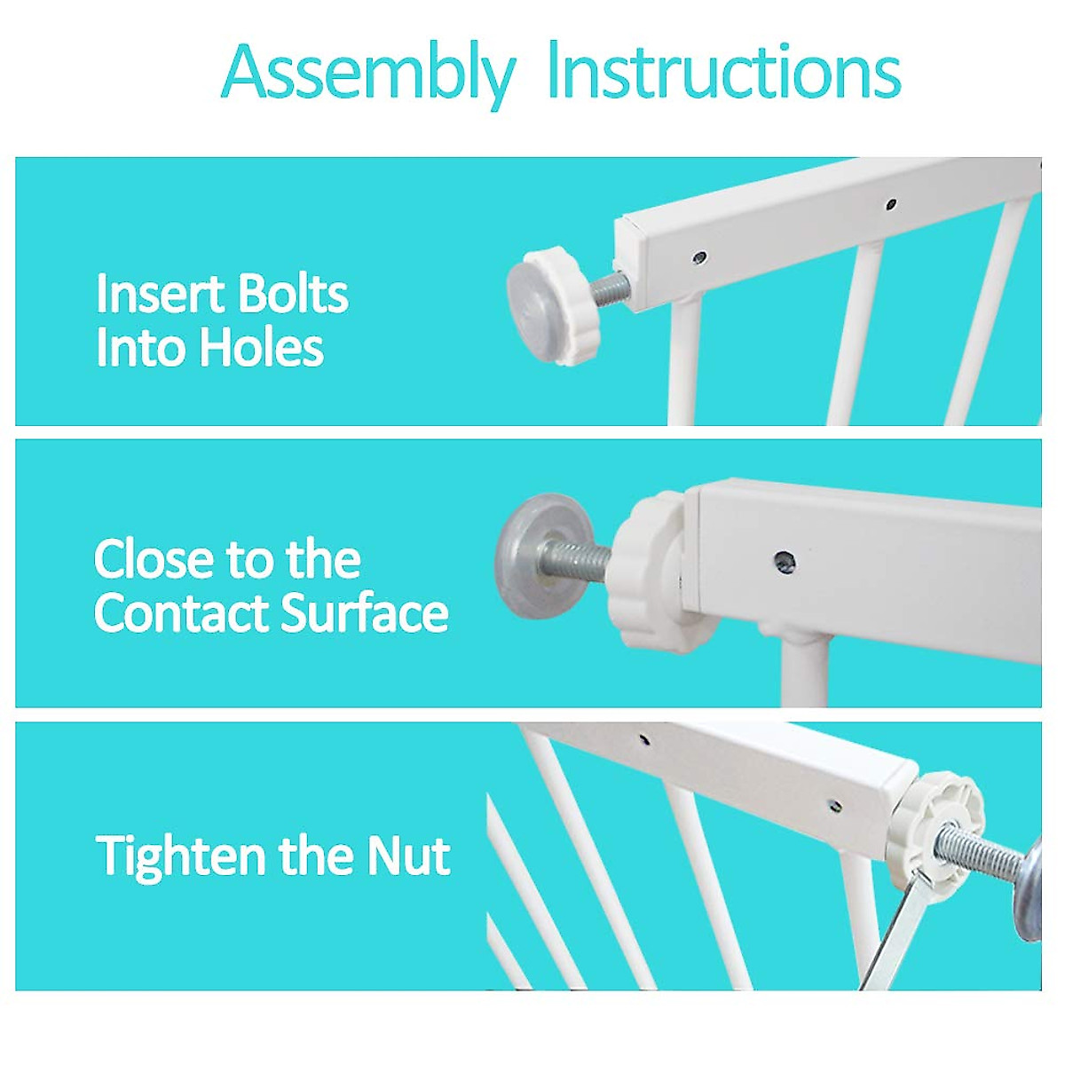 WAOWAO Window Safety Guards for Children Kids Child Toddler Pets Extra Wide White Tension Security Window Guard Gate for Home Fit 19.49-33.60" Sliding Windows (2Piece）