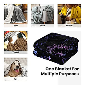 JASUTOT Aries Constellation Blanket Zodiac Sign Throw Blanket Astrology Flannel Throw Blanket Constellation Gifts Blanket for Women Men 50"X40"