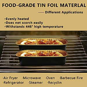 MJPCUAU 12Pack Mini Loaf Pans with Lids and Spoons, 6.8oz Disposable Rectangle Aluminum Foil Oven Cake Container, Baking Bread Muffin Dessert Tins for Family Gatherings and Picnics