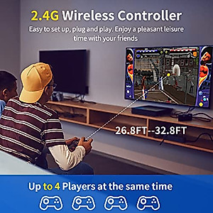 Retro Game Console with 48214 Retro Games, S905X4 Game Consoles Plug and Play for 4K TV, EmuELEC 4.6 Game System, Android 11, 256G Super Emulator Console with 76 Emulators, 2 Wireless Controller, WiFi