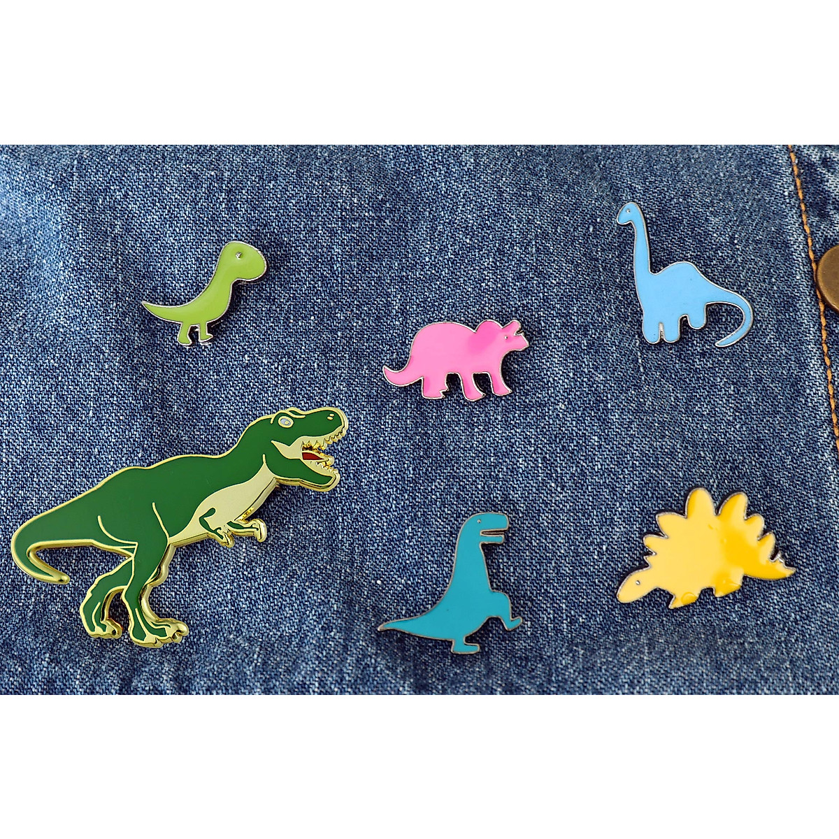 Dinosaur Pins for Backpacks Jurassic Dinosaur Enamel Pin Set Cute Enamel Pins