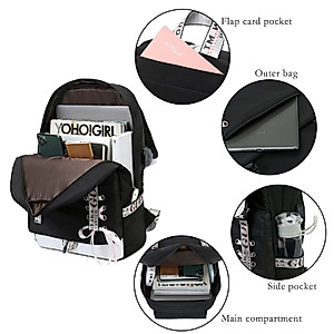 GUIVITU Backpacks for Girls Schoolbag for Kids 6-12 years Teens Bookbag Children Waterproof Rucksack with Pencil Case Sets