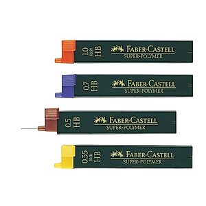 Faber Castell 120501 0.5 mm B Superpolim Leads for Mechanical Pencil (Pack of 12)