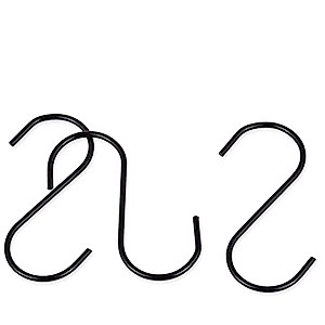 Hook up 10pcs/Set Metal S-Shaped Hook Bathroom Kitchen Coat Hook Multifunctional Storage Hook Hanger Kitchen Stand (Color : Black) jiangyu1994 (Color : Black)