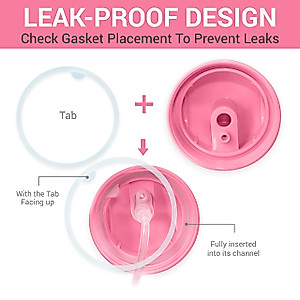 ANPEI 3-in-1 Weighted Straw Sippy Cup Conversion Kit for Comotomo Bottles | Versatile, Leak-Proof - Easy-to-Use Solution for Babies and Toddlers | Compatible with 5oz & 8oz Bottle (Pink)