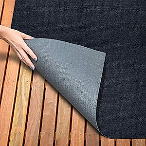 House, Home and More Indoor Outdoor Carpet with Rubber Marine Backing - Nautical Blue - 6 Feet x 10 Feet