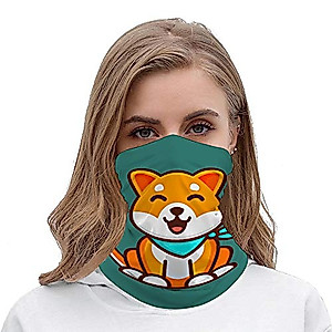 Shiba Inu Dog-1 Sun UV Protection Neck Gaiter Mask Magic Face Cover Scarf Dust Wind Bandana Balaclava Headwear for Fishing Hiking Cycling